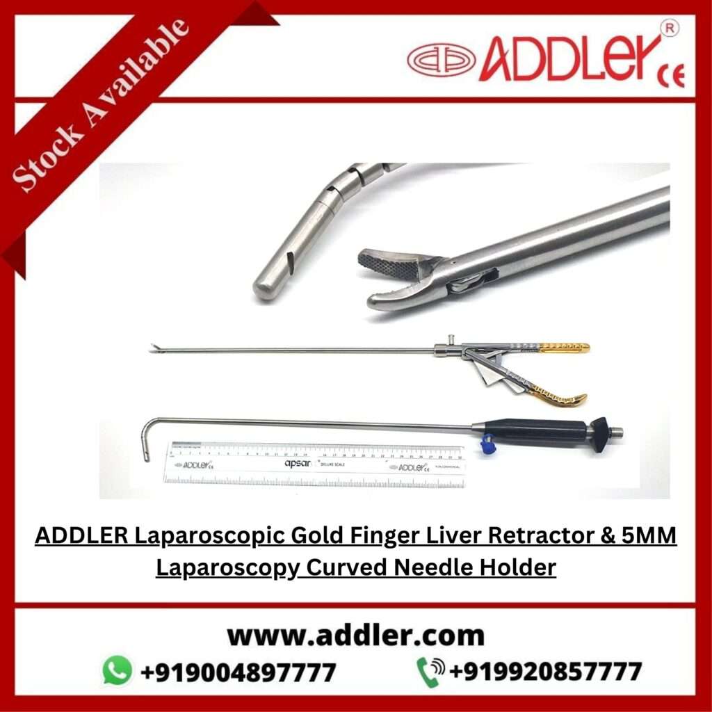 ADDLER Laparoscopic Gold Finger Liver Retractor & 5MM Laparoscopy ...